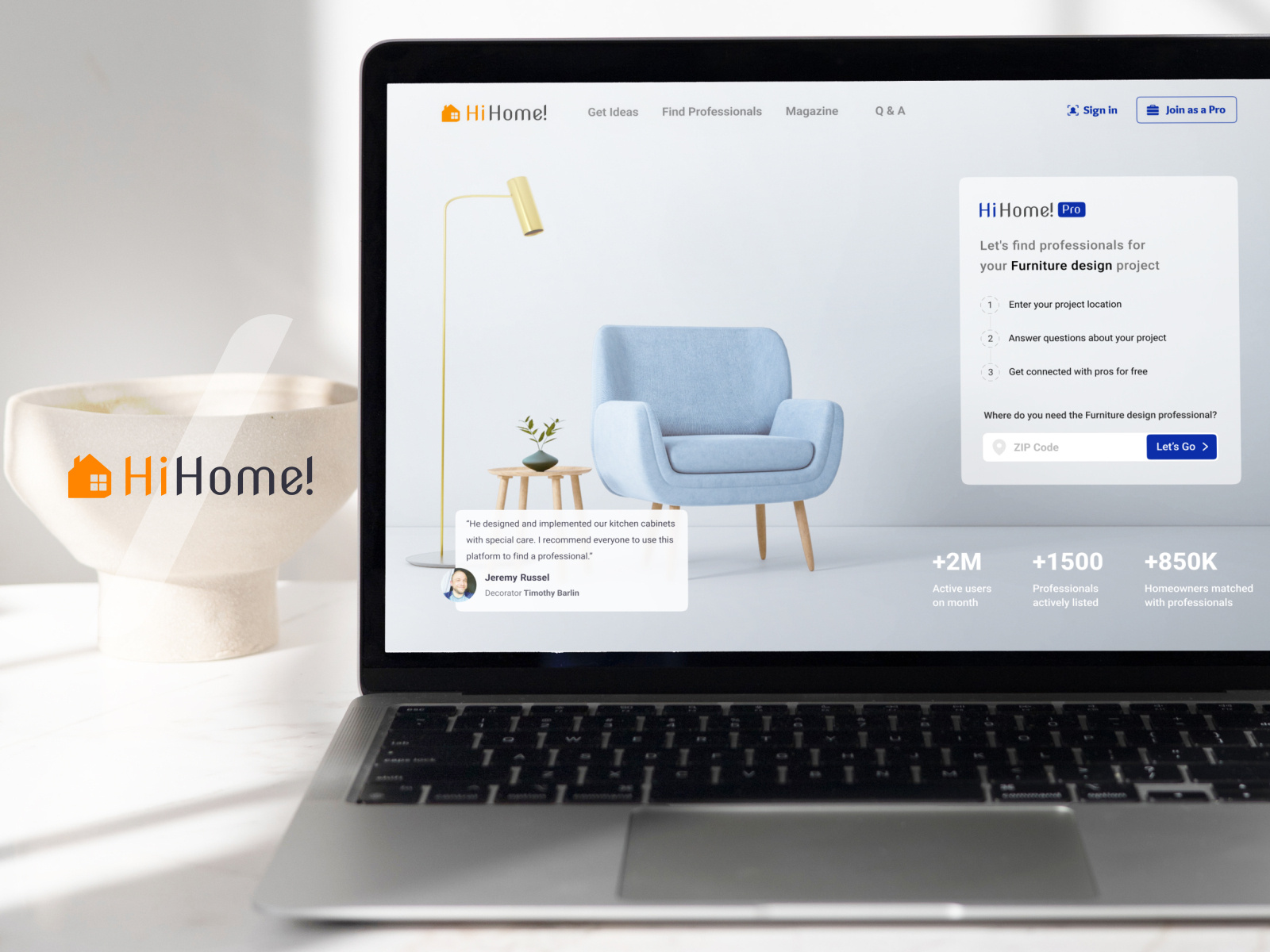 Hi Home! / The Best Place to Find Professionals by NXstudio on Dribbble