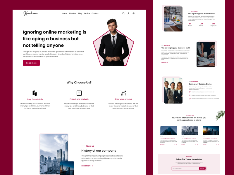 Digital Agency Landing Page by Emon@6 on Dribbble