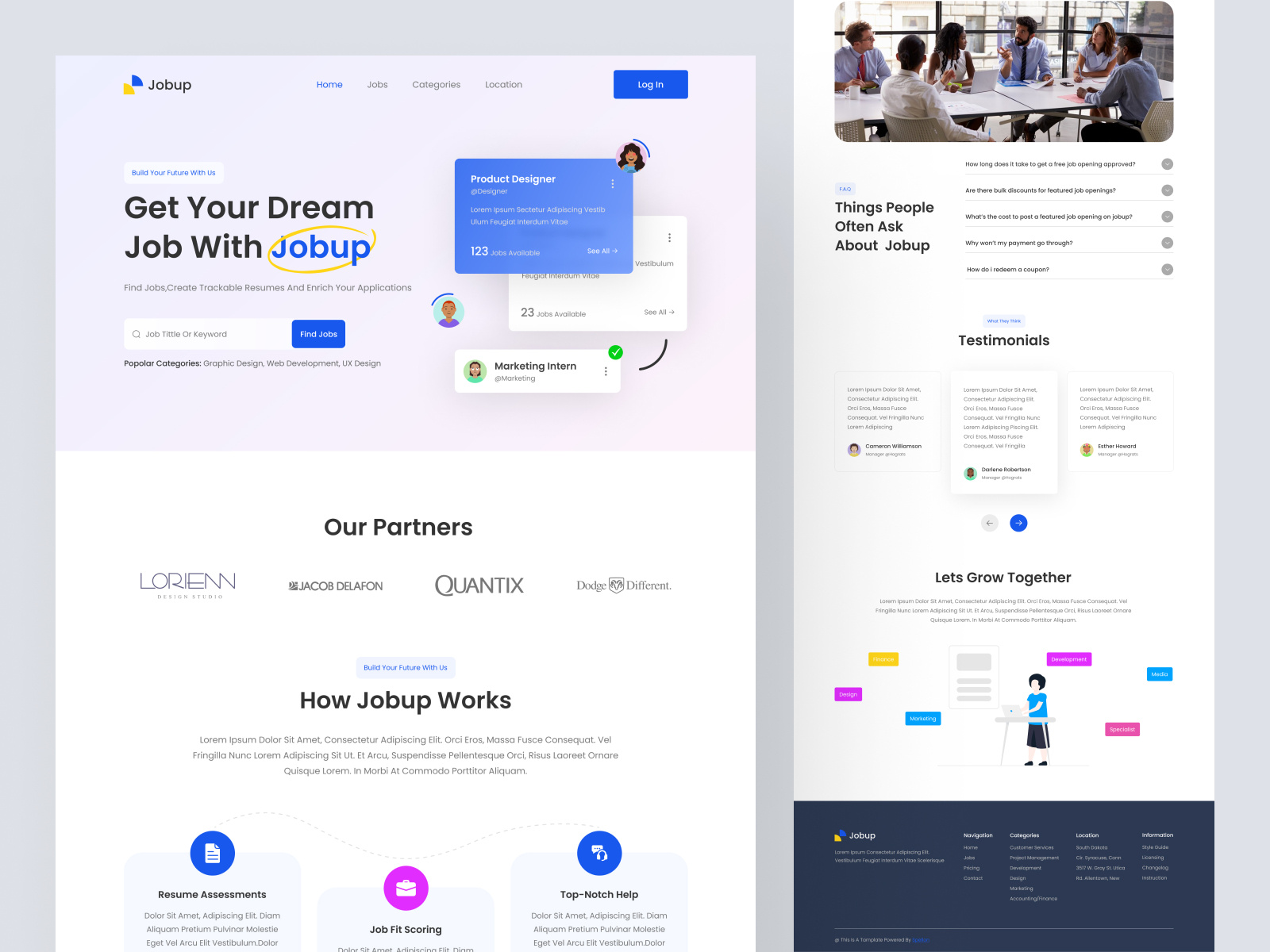 Job Portal Landing Page by Minhaj Uddin on Dribbble
