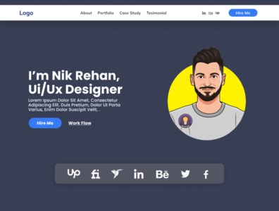 Personal Portfolio Landing Page by Ui/UX Designer Rehan on Dribbble