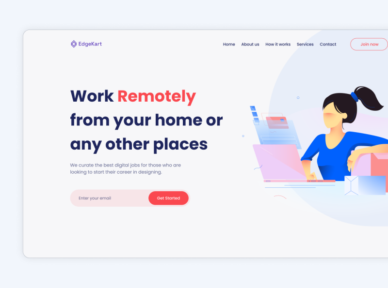 Edgekart Job Board - Hero Section by Noor Rehan on Dribbble