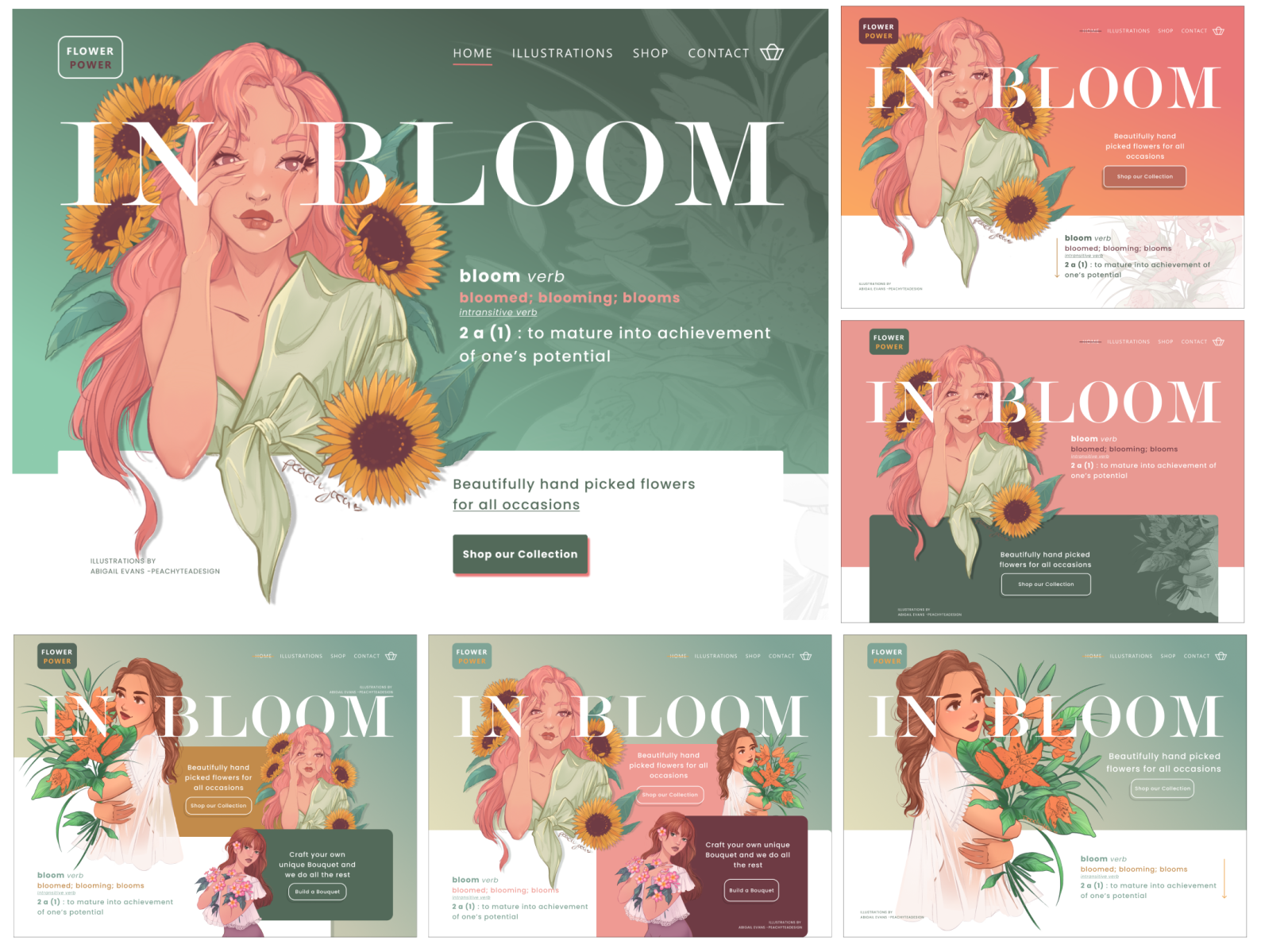 In Bloom by Abigail Evans on Dribbble