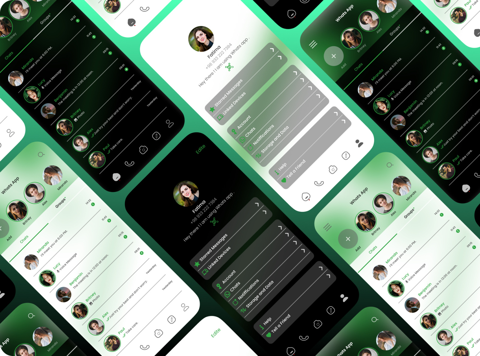 WhatsApp Redesign by Fatima Khalafi on Dribbble
