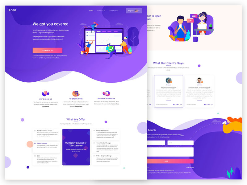 Agency Template by Md alamin on Dribbble