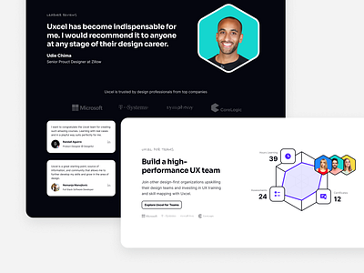 Uxcel Home Page by Katerina Tereshko for Uxcel on Dribbble