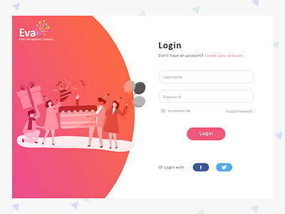 Events Login by Sachin Mali on Dribbble