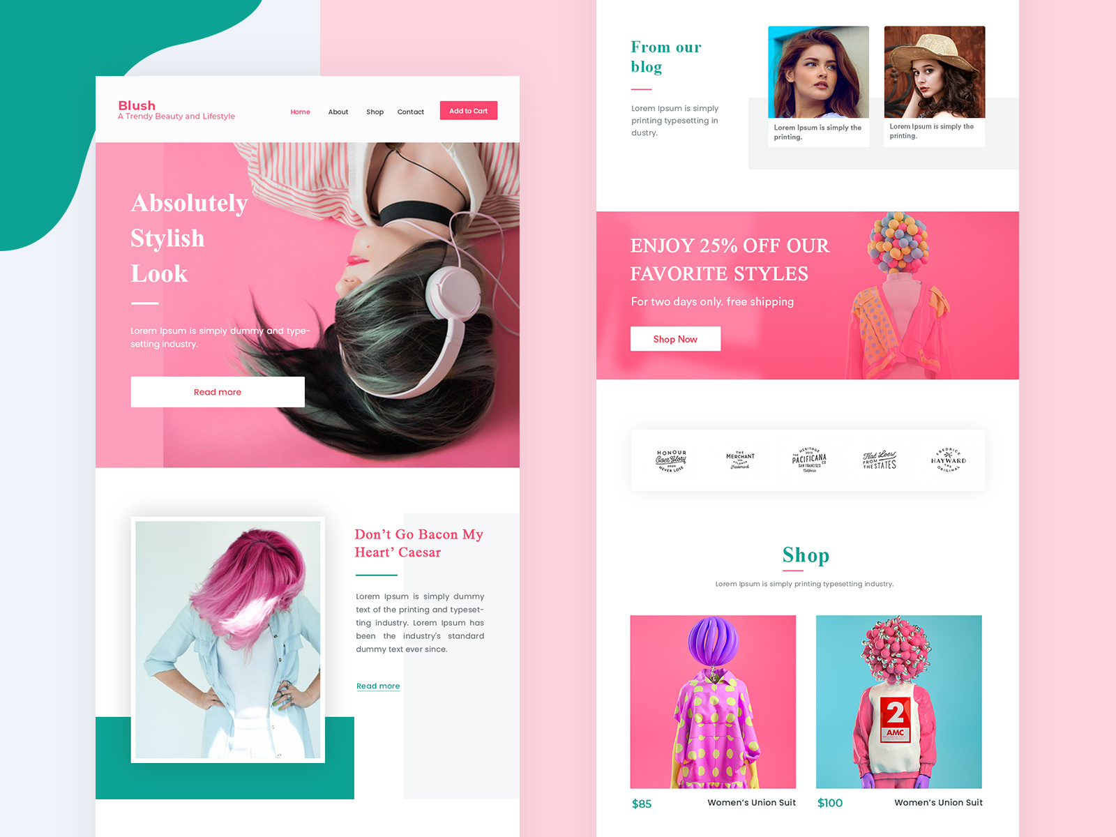 Website Template Design by Resham 😊 on Dribbble
