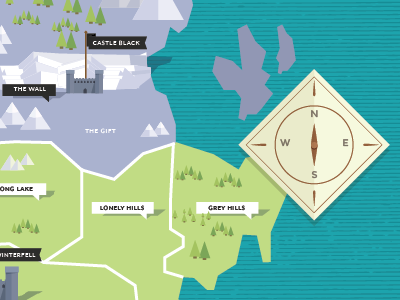 Map of Westeros by Michelle Blackshire on Dribbble