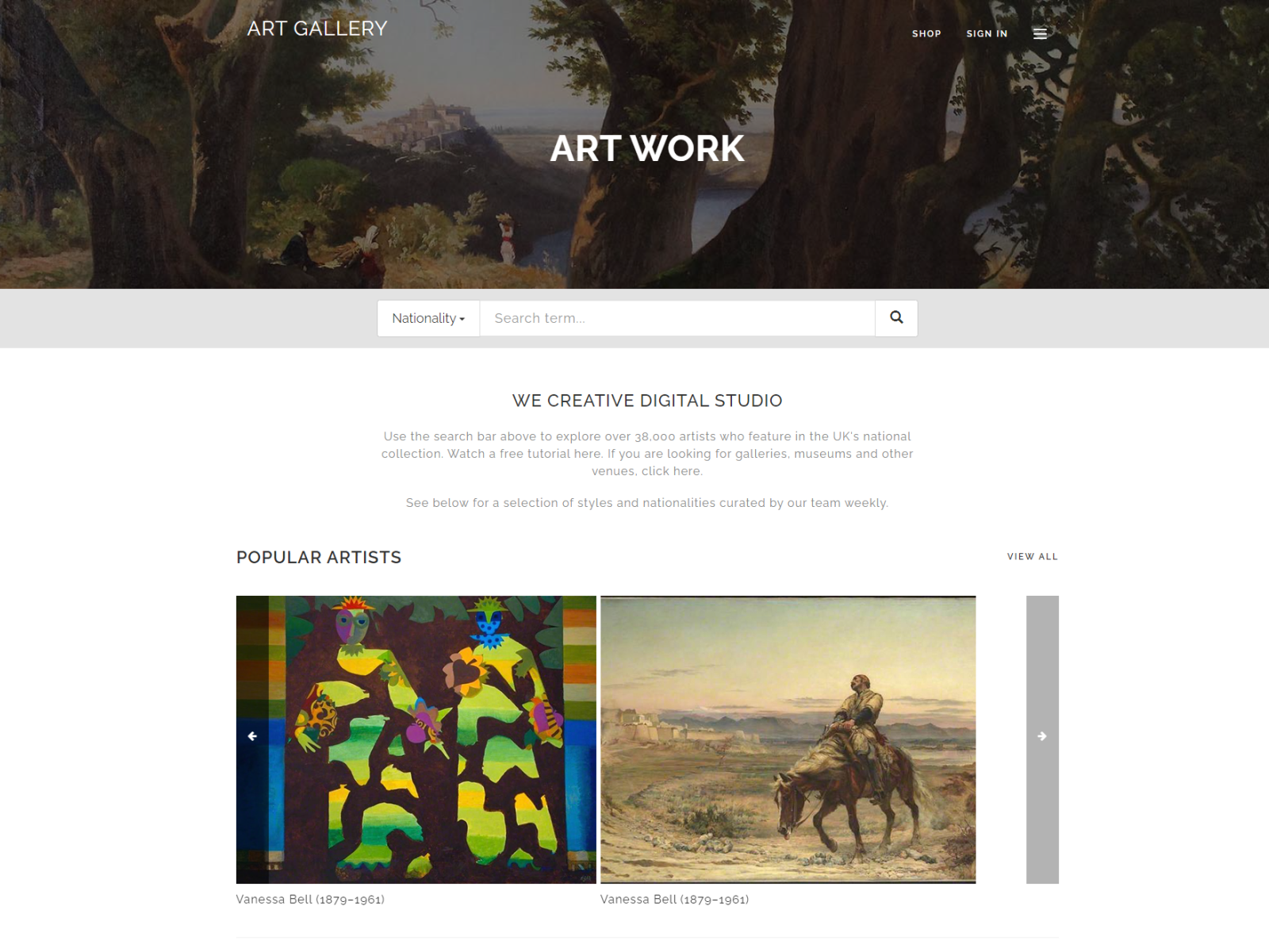 Art Gallery by Savita s on Dribbble