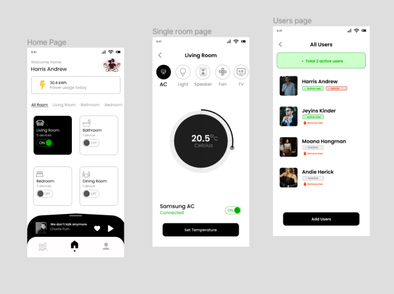 Home Device App - Simple UI Copy Design by Karthi_17 on Dribbble