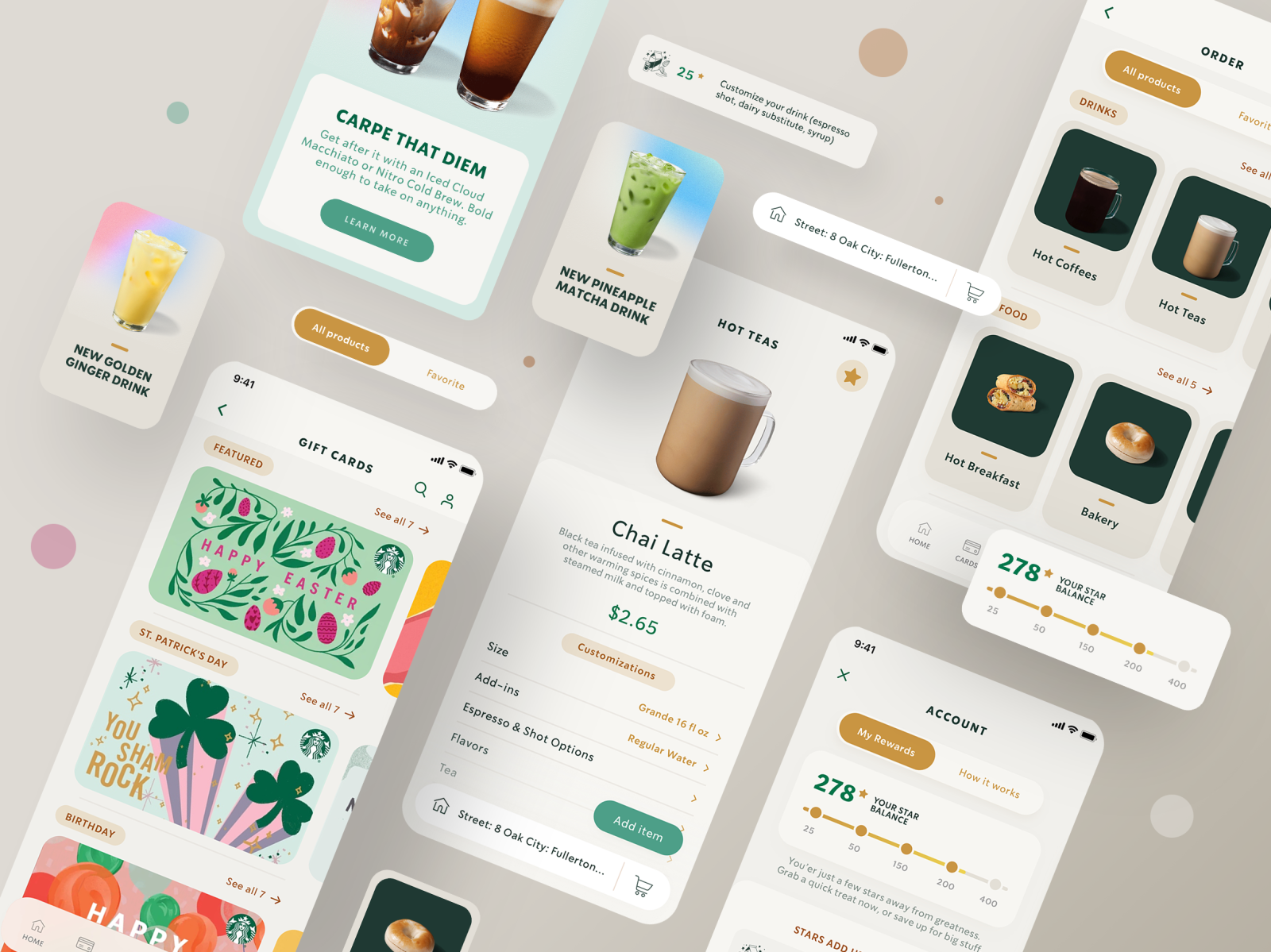 Starbucks Mobile App - UX/UI Redesign by Michel Achkar on Dribbble