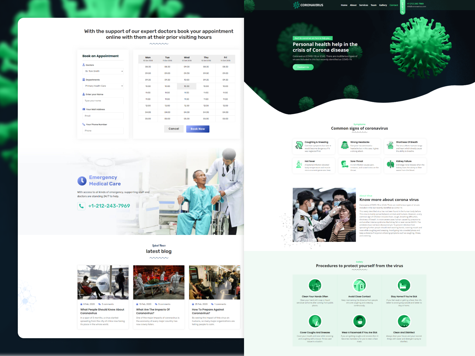 Covid Medical Treatment HTML Website Template by Bitrix Infotech Pvt ...