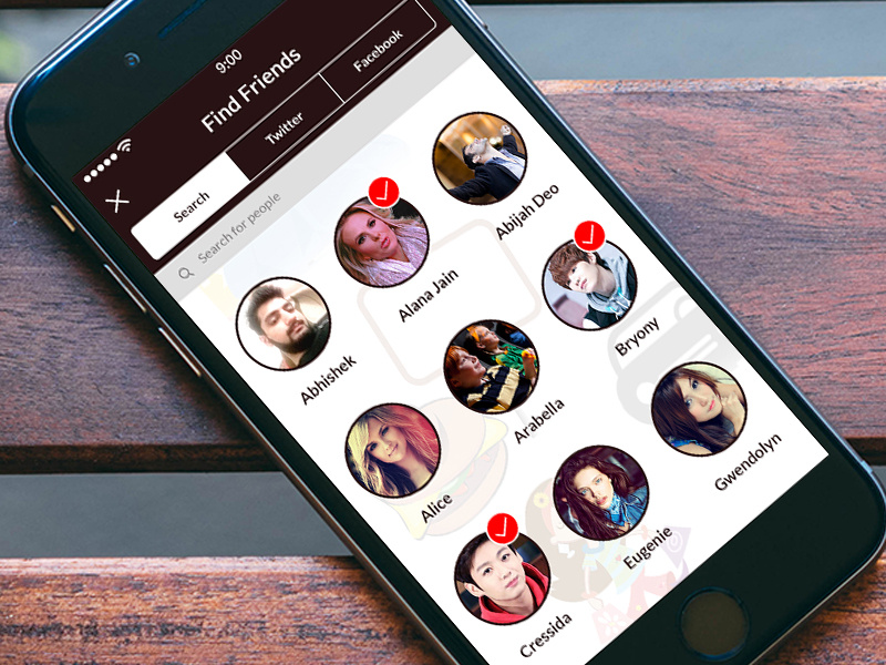Friend List Screen mockup design by Amit Omninos Solutions on Dribbble