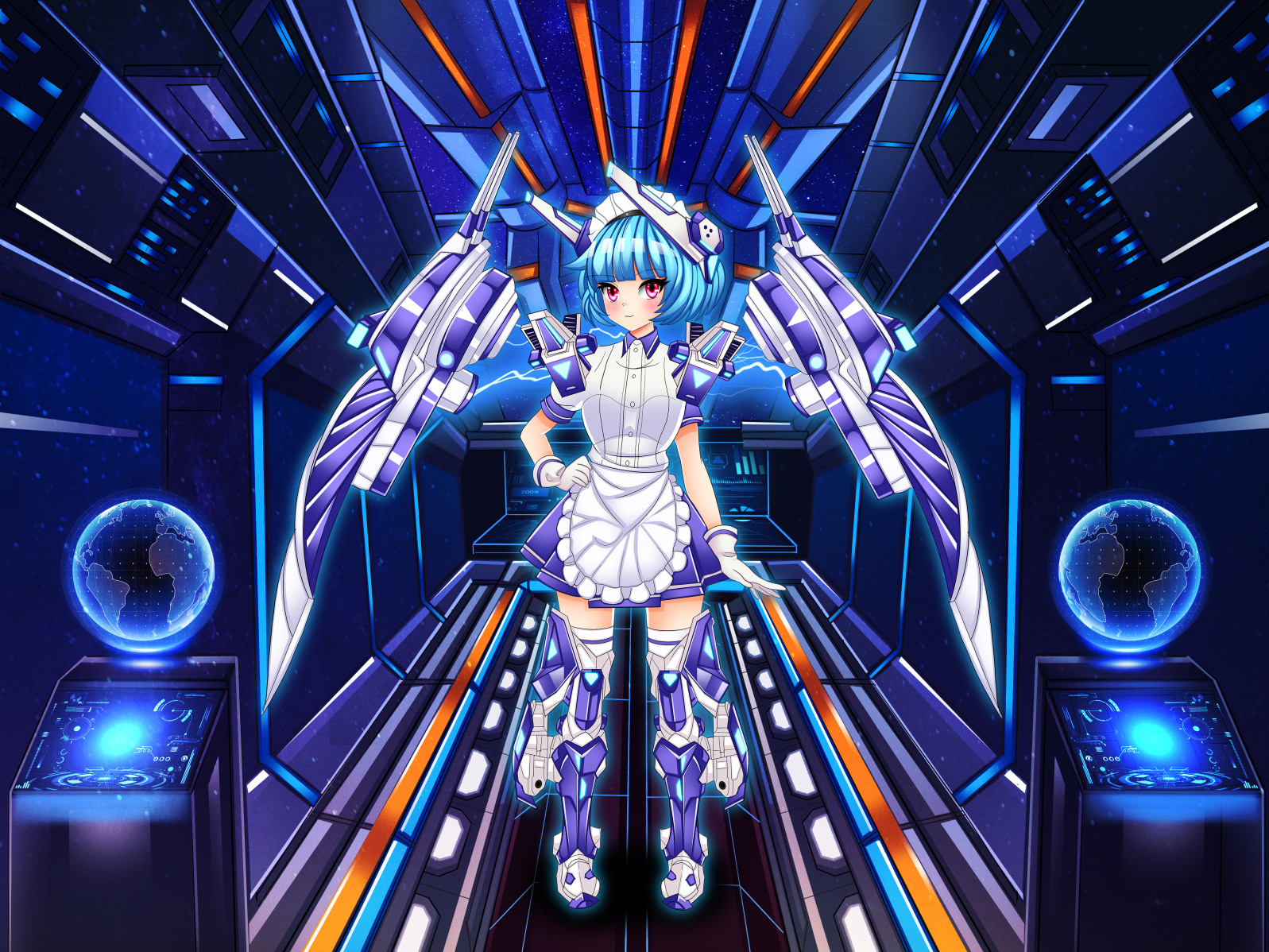 Anime Mecha Girl Illustration by Mooneto Studio on Dribbble