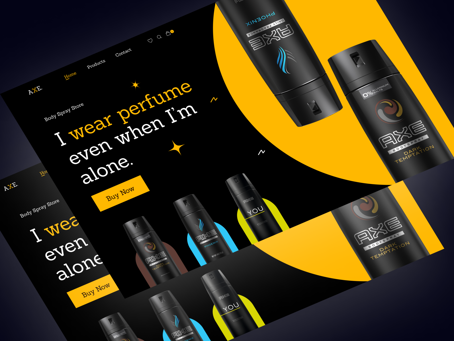 AXE Body Spray Website UI Design by Mian Bilal on Dribbble