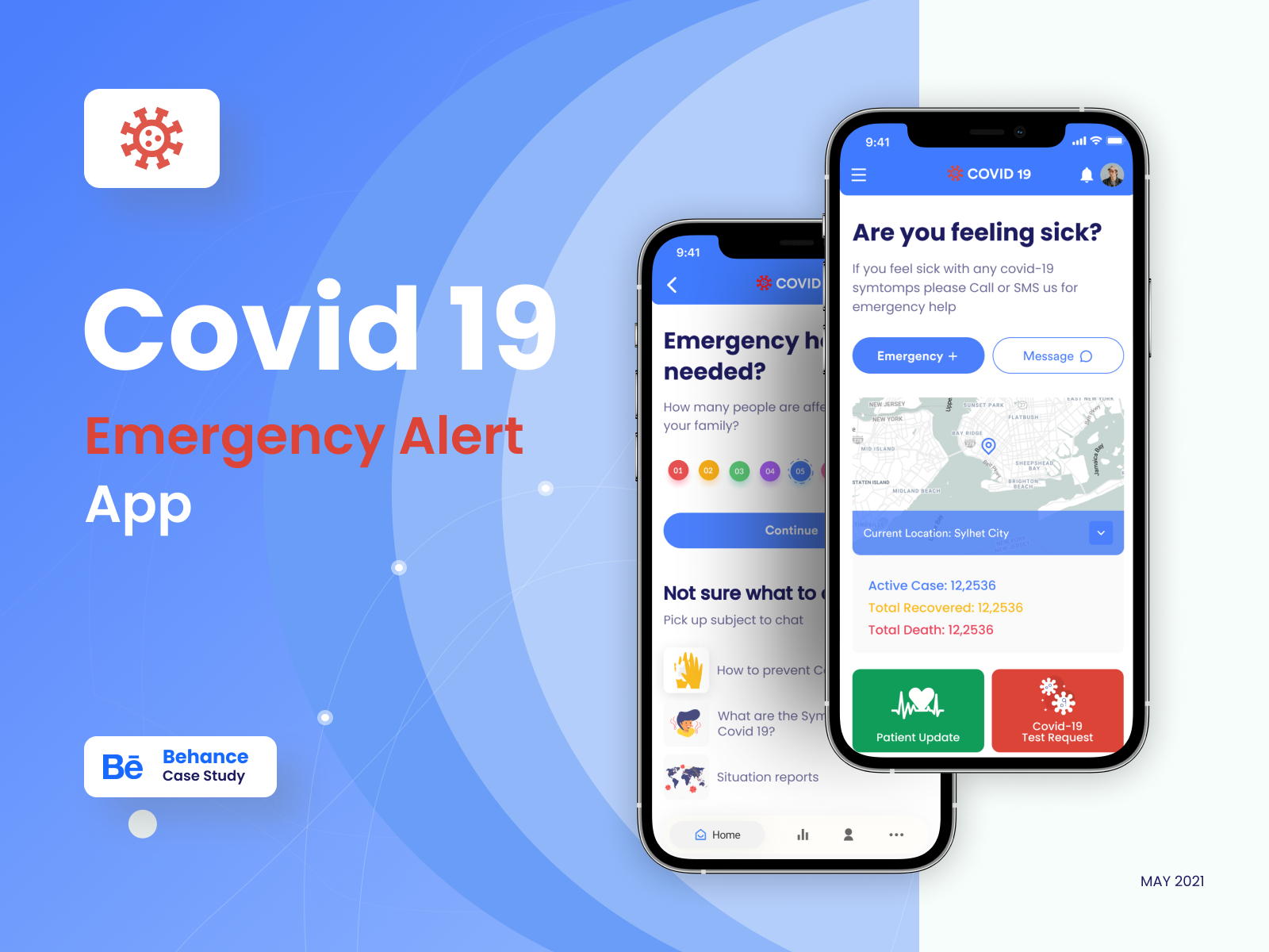 Covid 19- An Emergency Alert App by Sujun Baidyaa on Dribbble