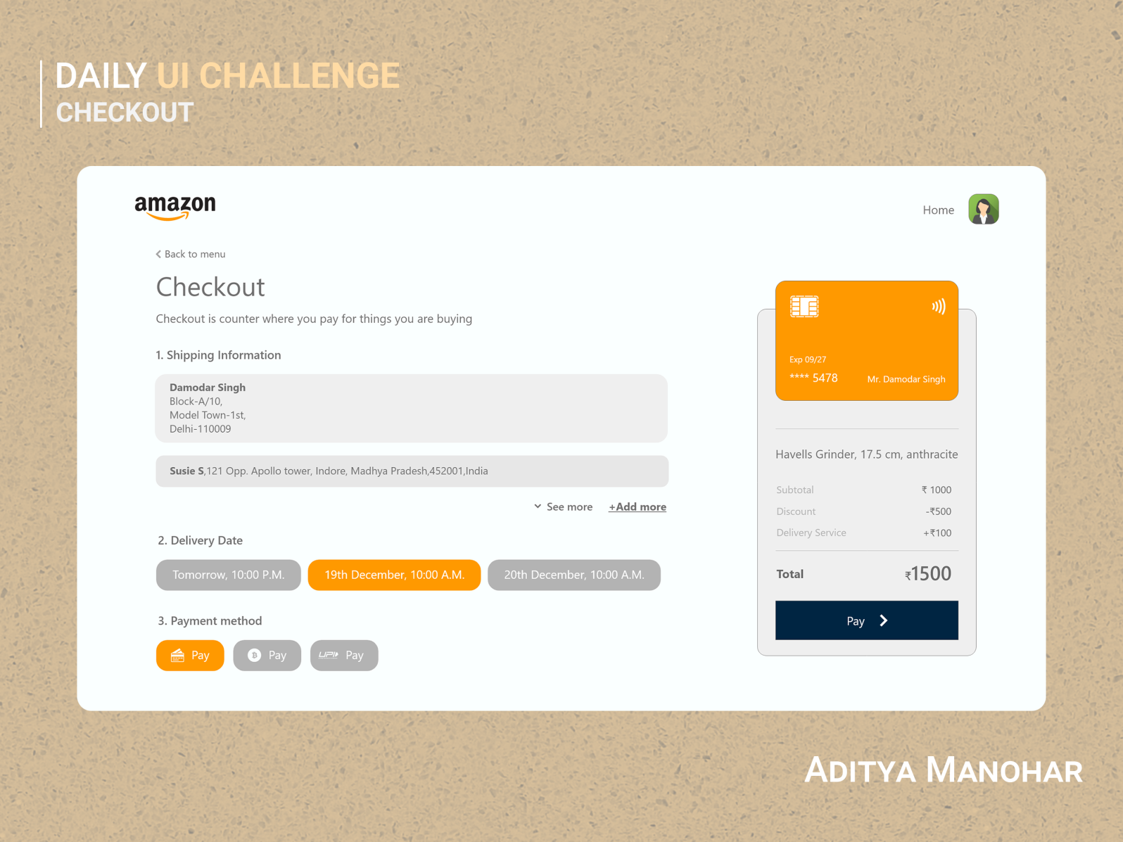 Check out Screen by Aditya Manohar on Dribbble