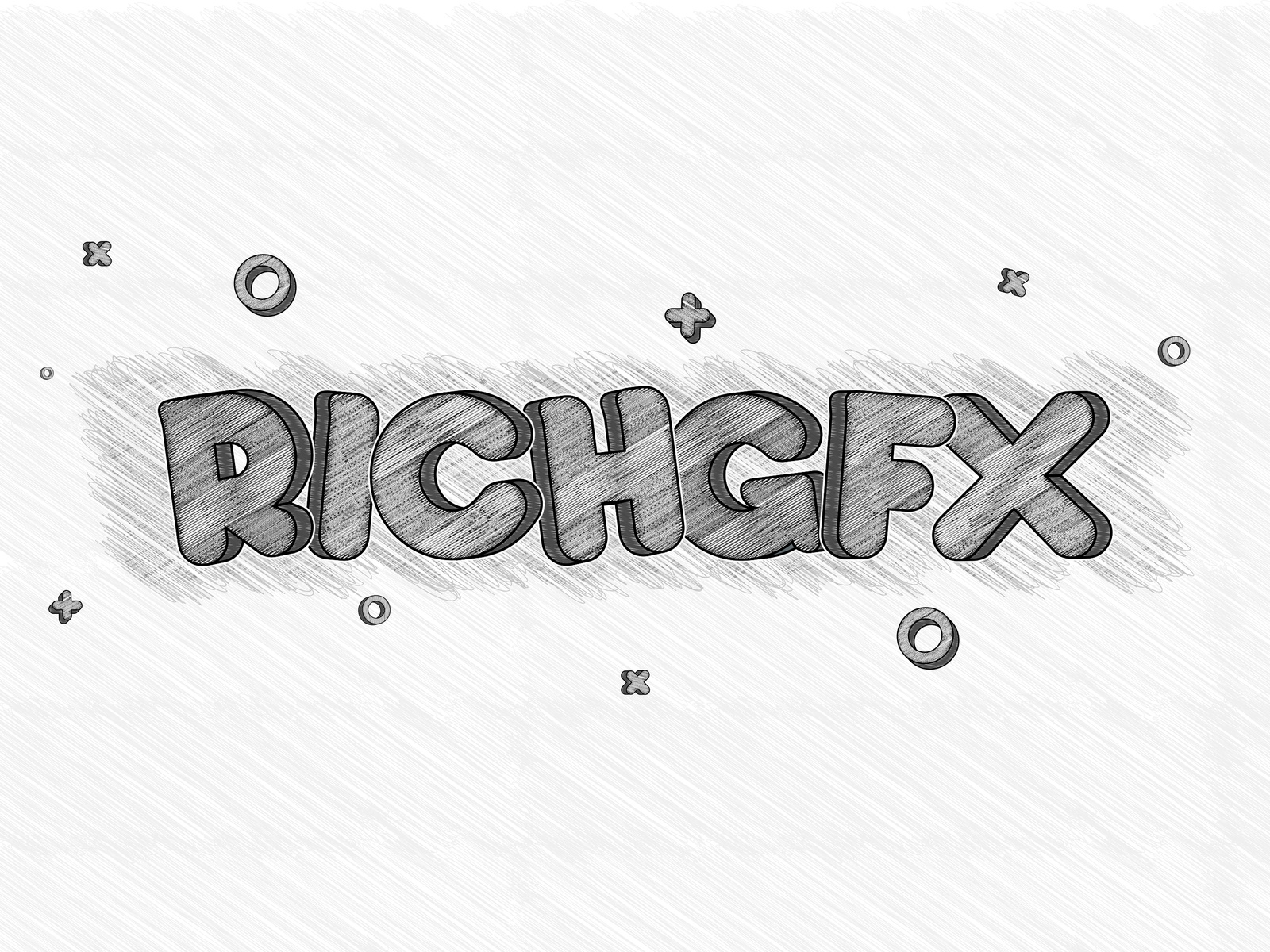 Pencil Sketch Scribble Text Effect In Adobe Illustrator By Richard