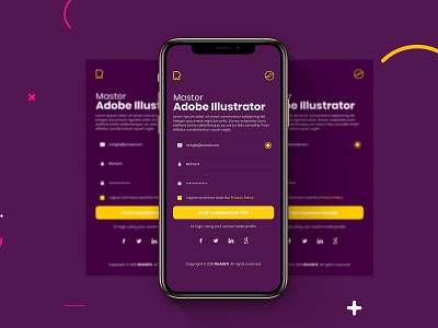 App Login UI Design in Adobe Illustrator by Richard Carpenter on Dribbble