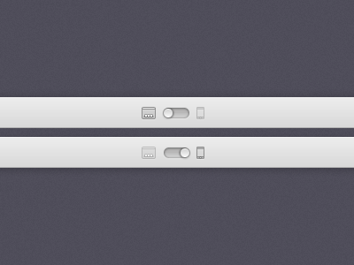Toggle switches: Desktop / Mobile by Jesse Bauer on Dribbble