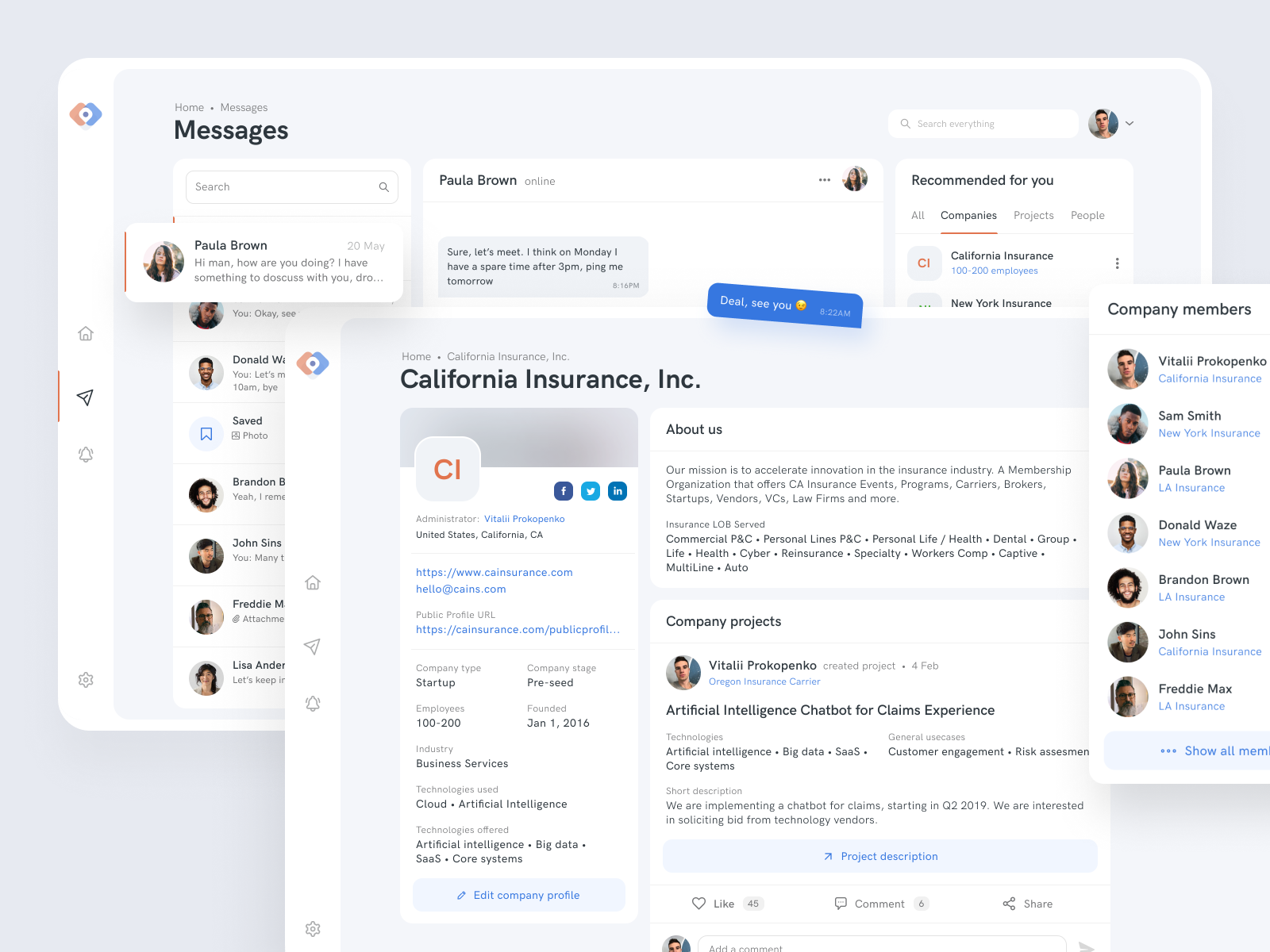 Web-Portal for Insurance Company by Vitalii Prokopenko on Dribbble