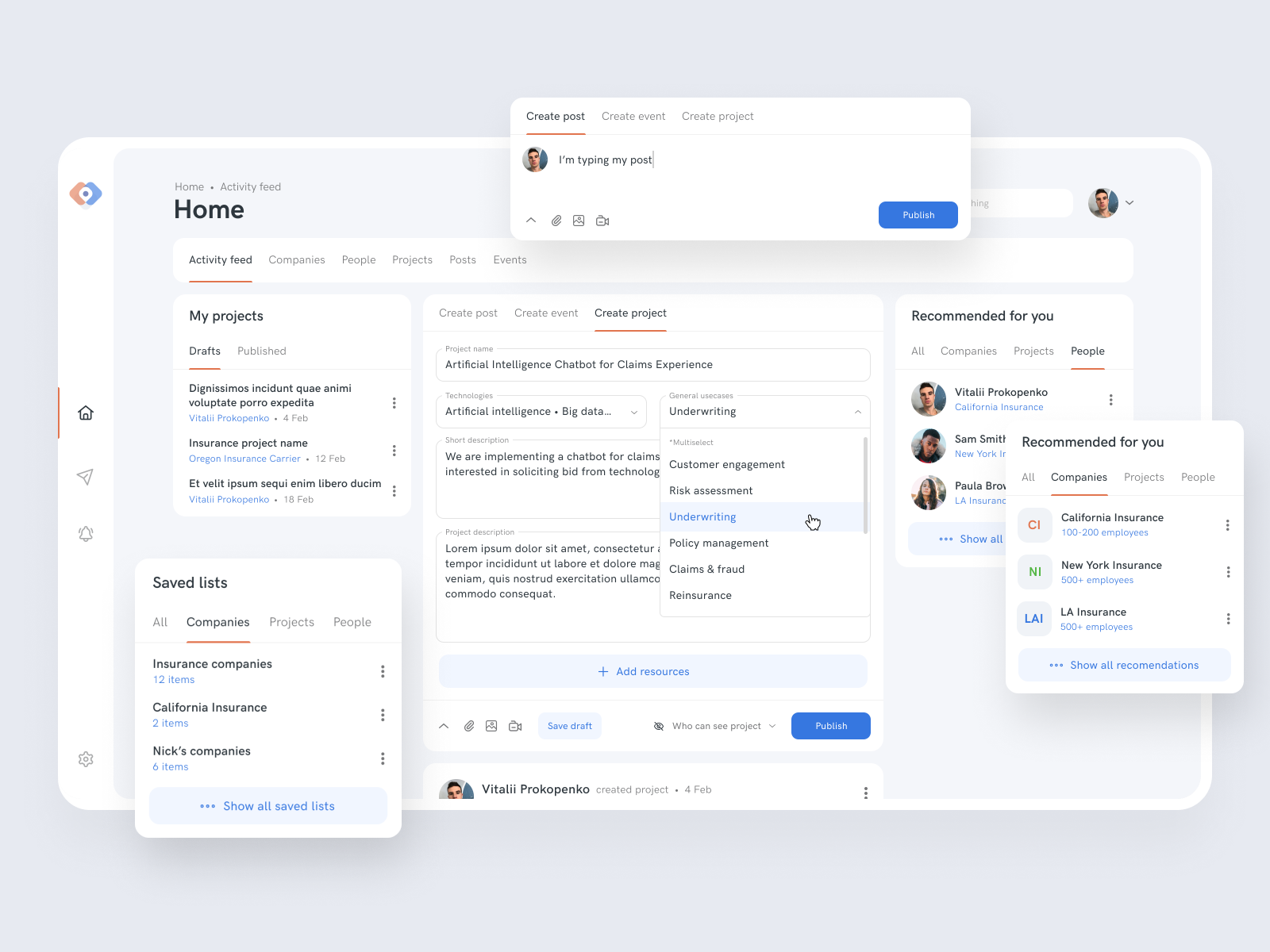 Web-Portal for Insurance Company by Vitalii Prokopenko on Dribbble