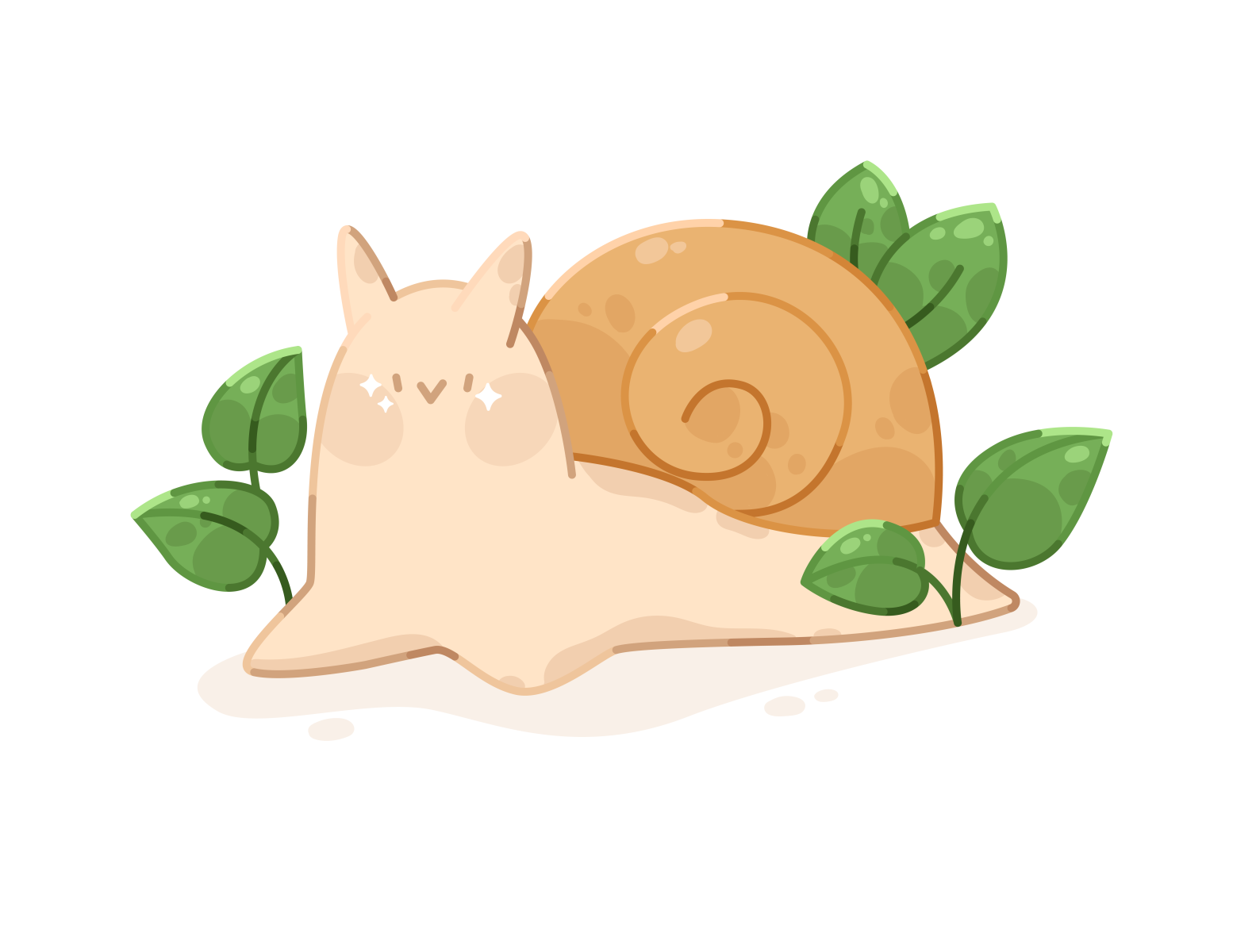 Cute snail by tseta.art on Dribbble
