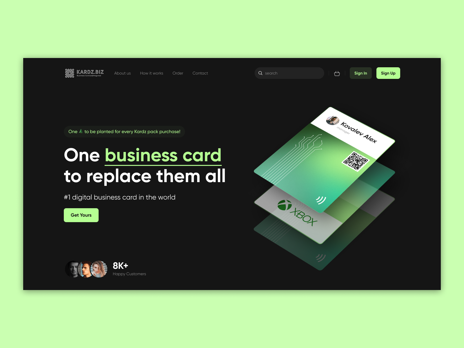 Electronic business card by Виктория Ульянова on Dribbble