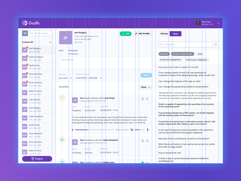 Gcalls plus webphone by Hon Tran on Dribbble