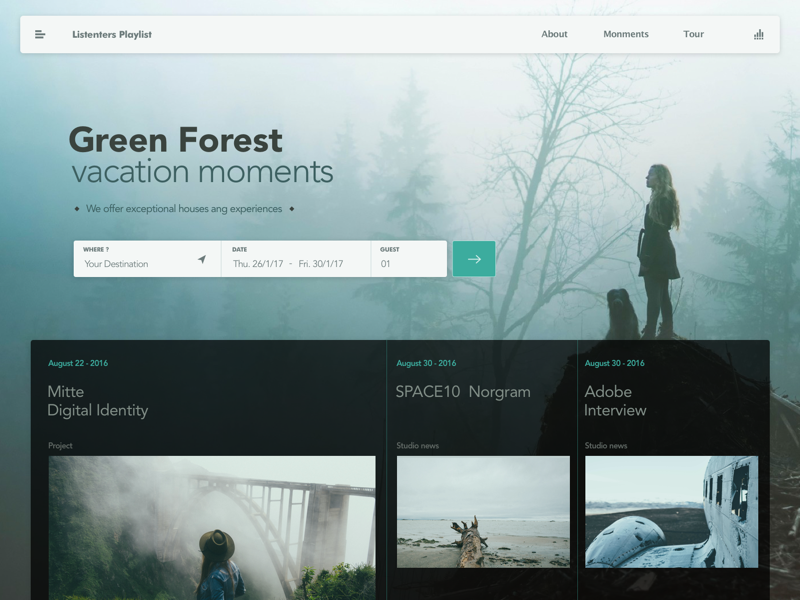 Green Forest-web by johara on Dribbble