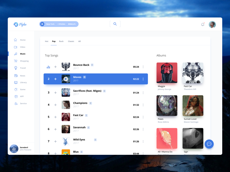 Music List by johara on Dribbble