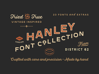 Hanley Pro Font Collection by District 62 Studio on Dribbble