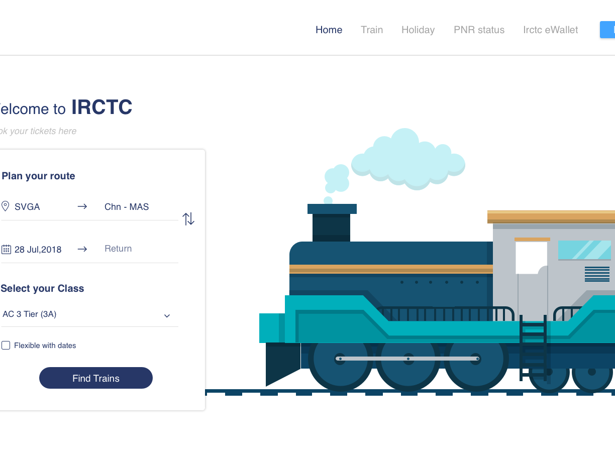 Irctc Login by Sudhir on Dribbble