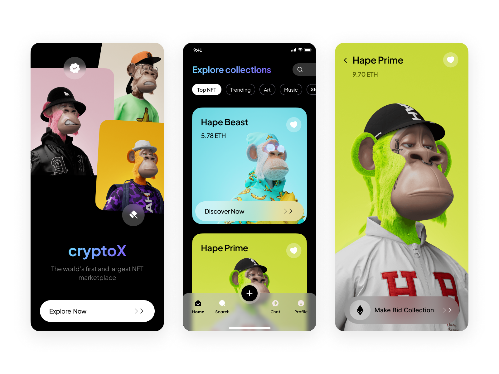 NFT Marketplace - CryptoX by Darshan Bhatt on Dribbble