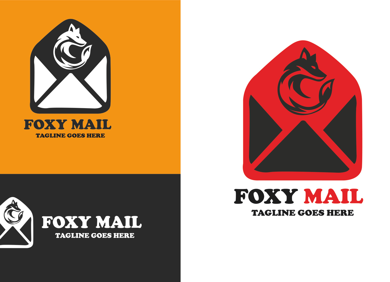 foxy mail logo design by Breezy Borders on Dribbble