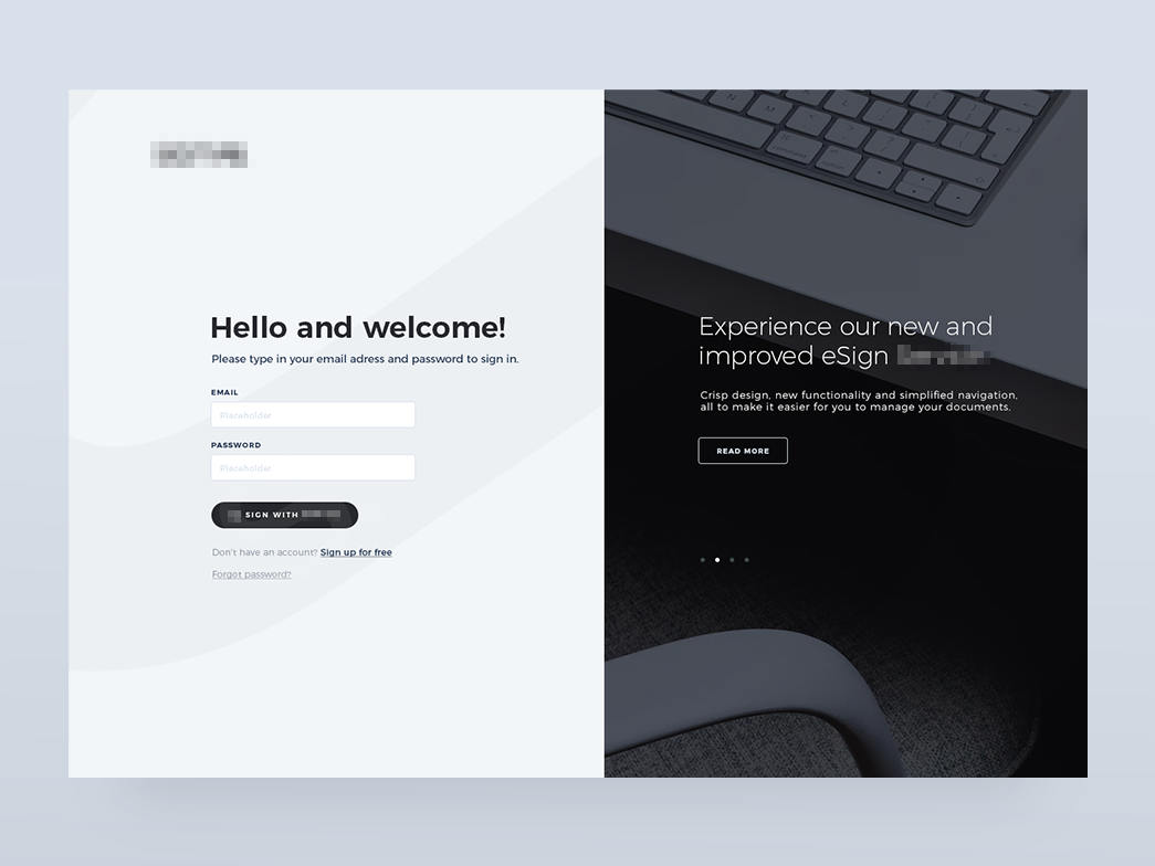 Login for a web product by Zamli on Dribbble