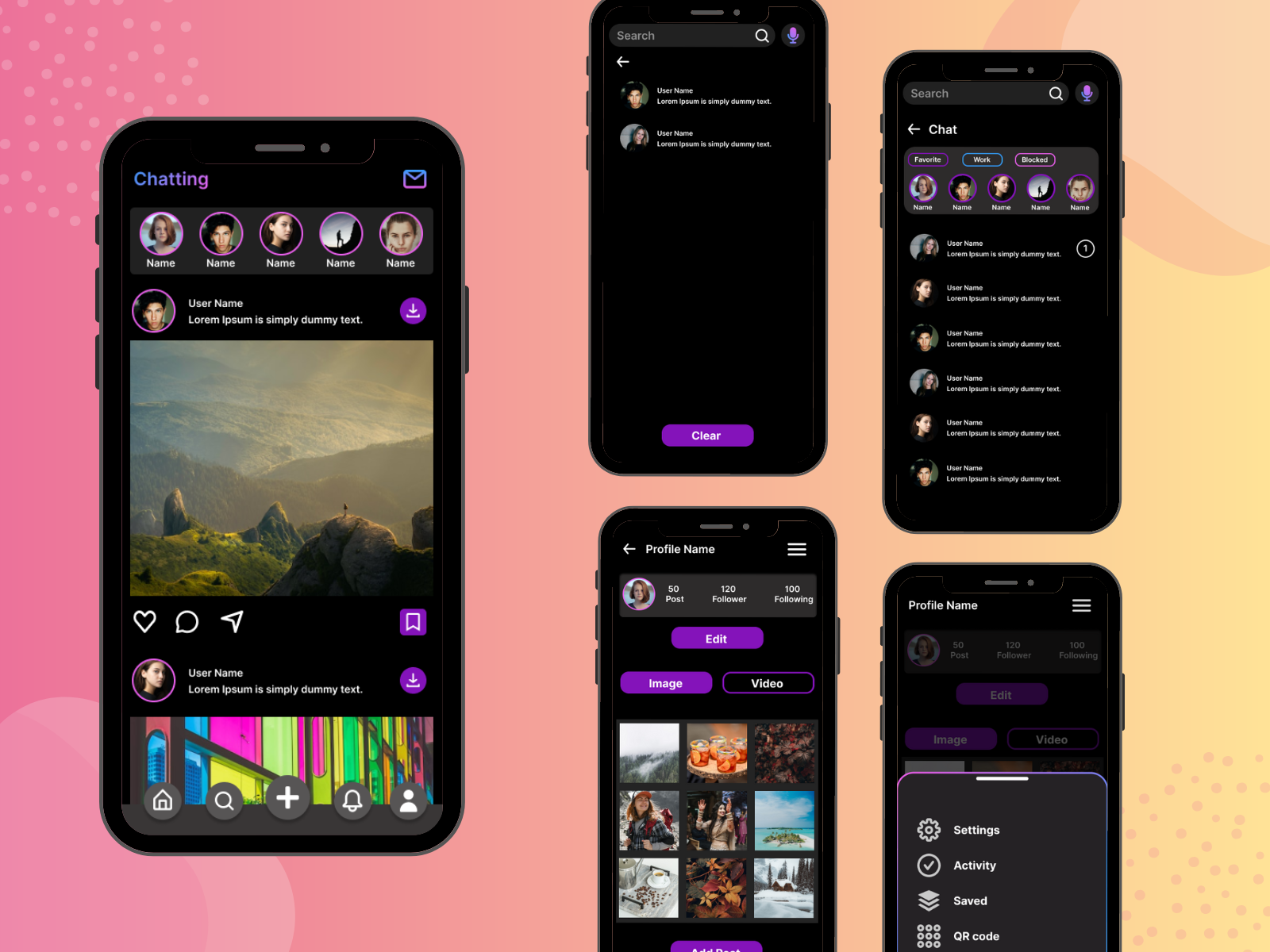 Chatting Mobile App design by Uthra Chandrasekaran on Dribbble