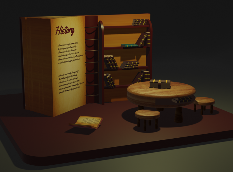 Book Library 3d by Uthra Chandrasekaran on Dribbble