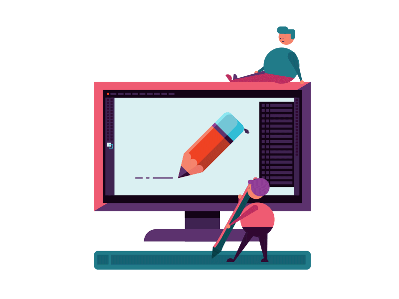 Process: illustration design by K&C Studios on Dribbble