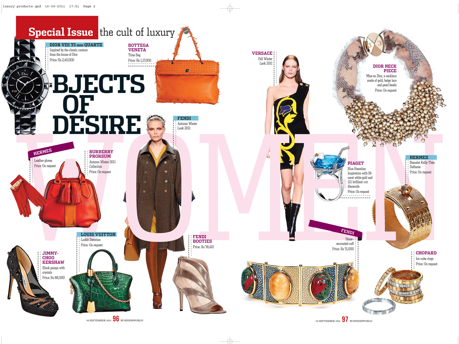 Luxury products Magazine page design by Mala Singh on Dribbble