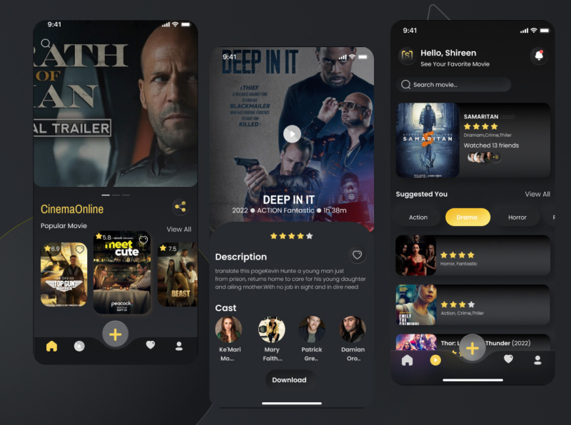 Cinema App by shireen abushammala on Dribbble