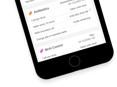MediTracker - Medication Info Screen by Olivia Tom on Dribbble