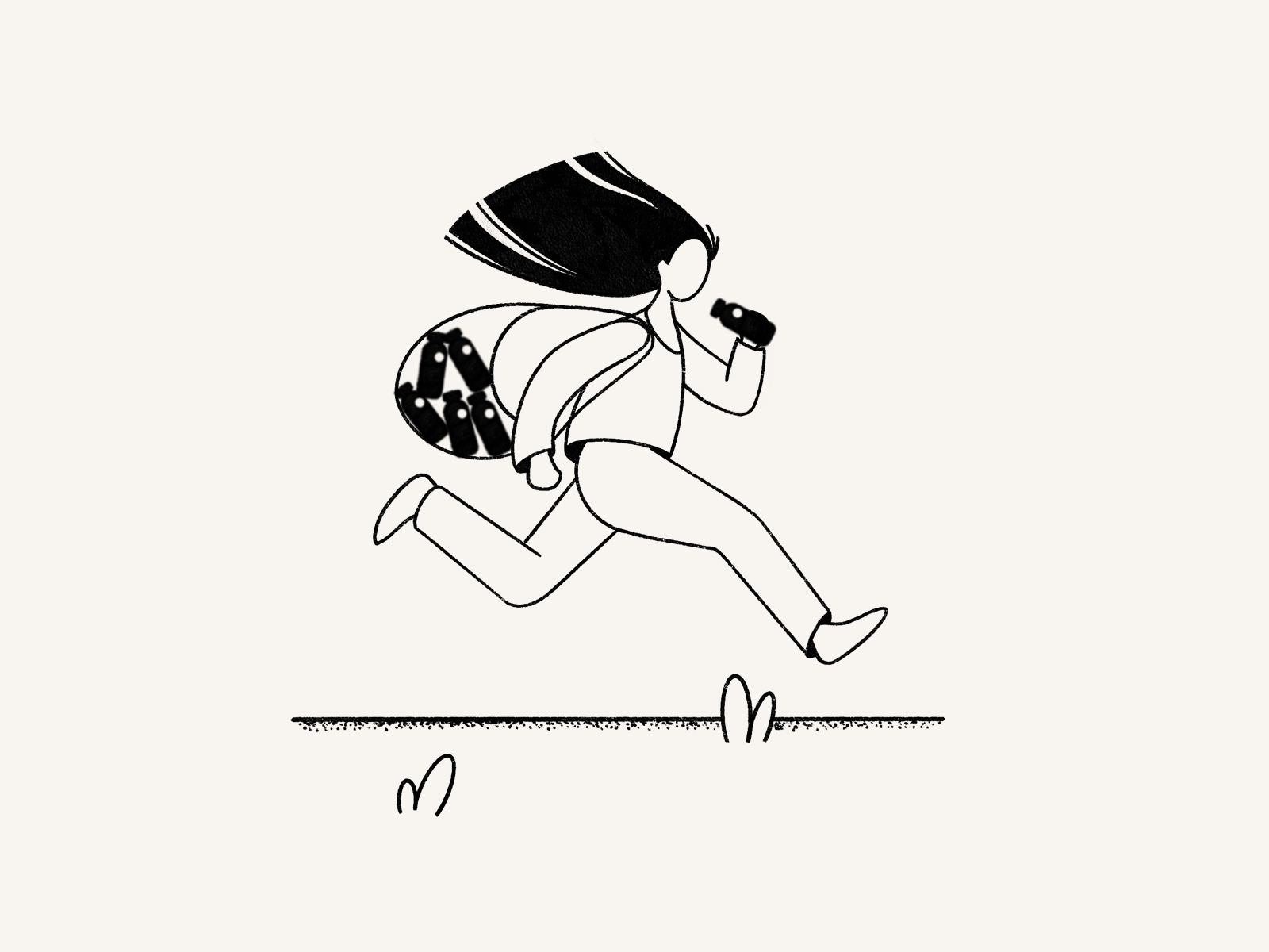 Running after shopping by Gabriel Medeiros on Dribbble
