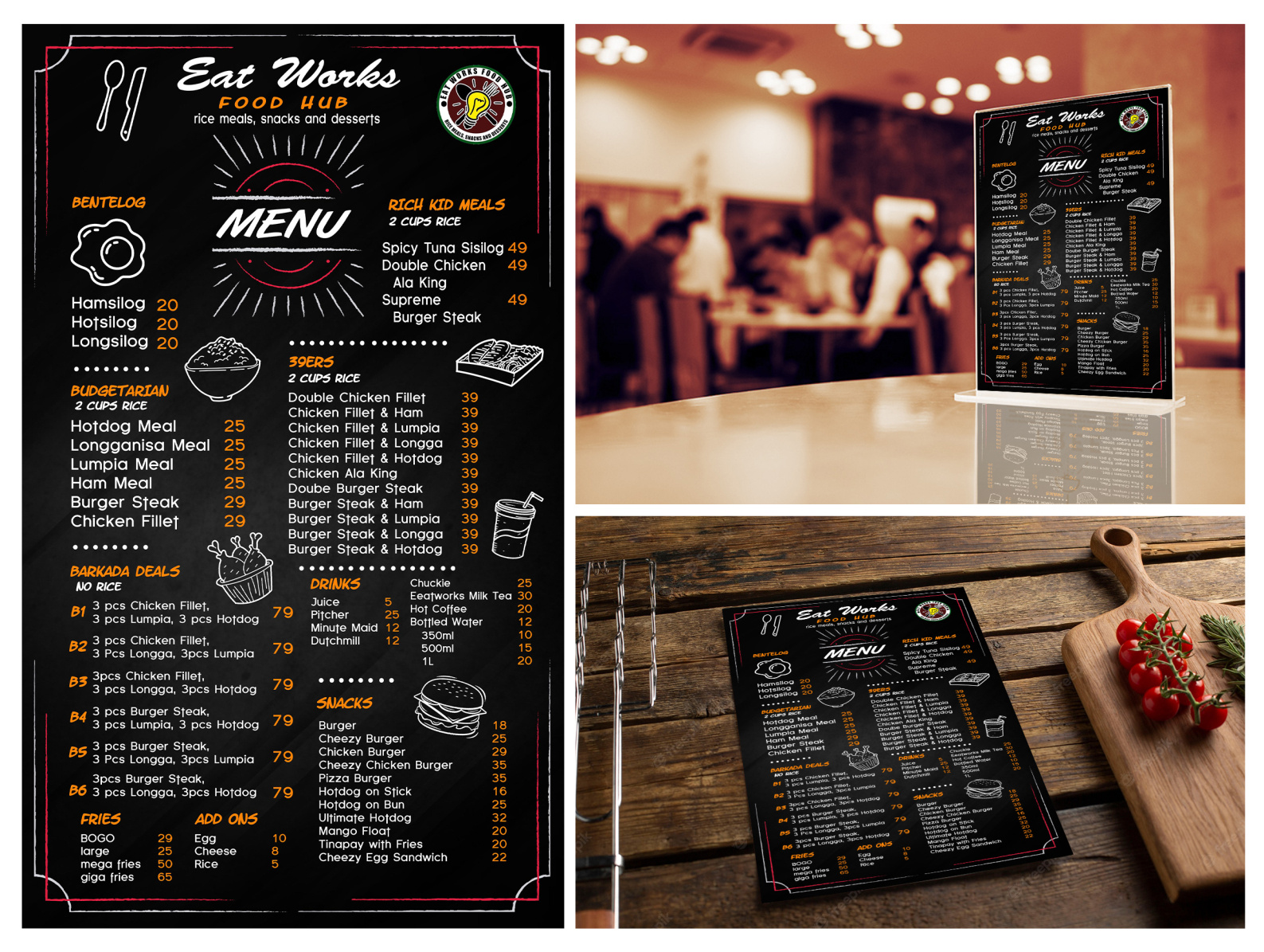 Menu by Sean Baquial on Dribbble