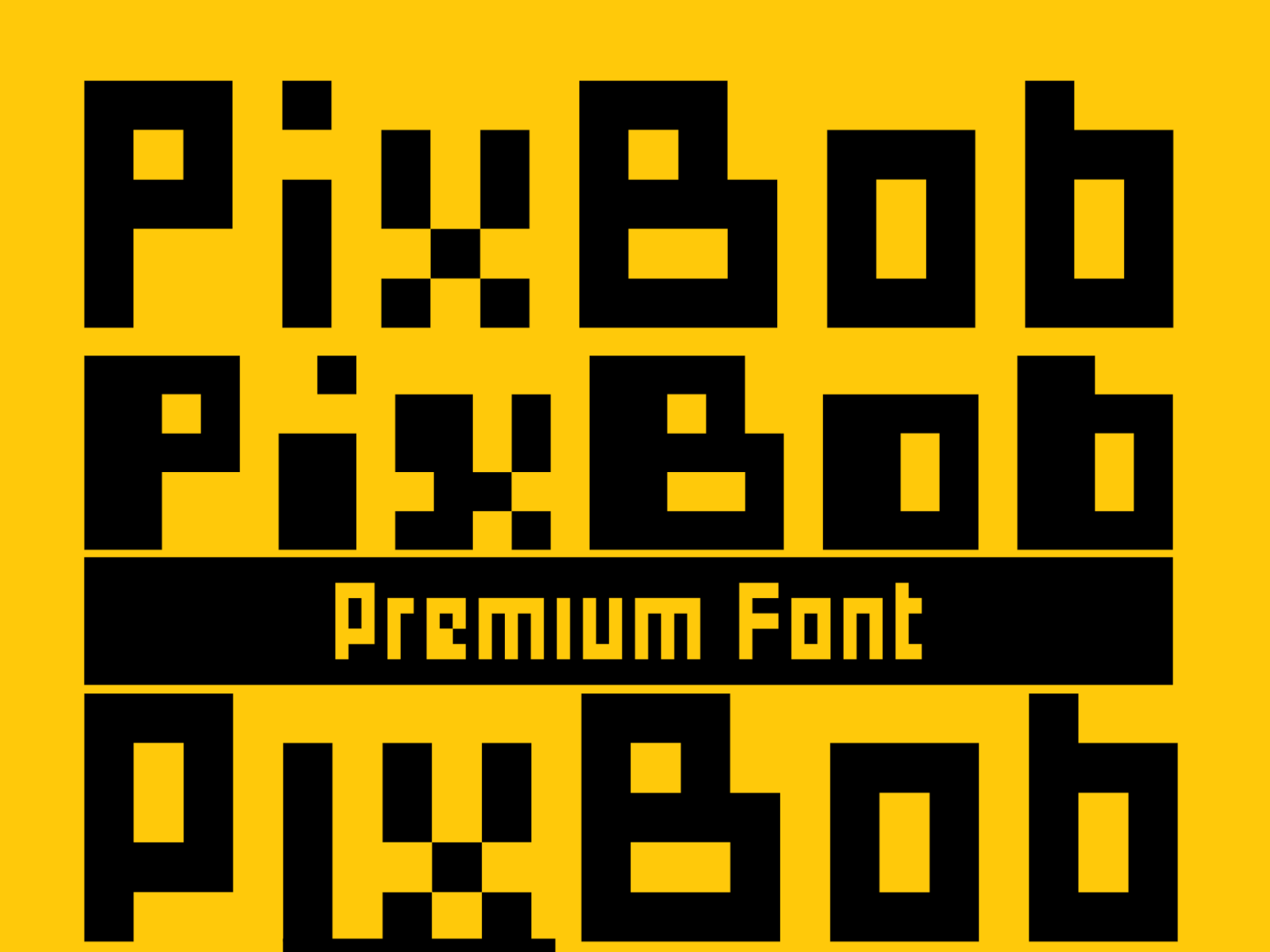 PixBob Font - Premium Pixel Fonts by PixBob on Dribbble