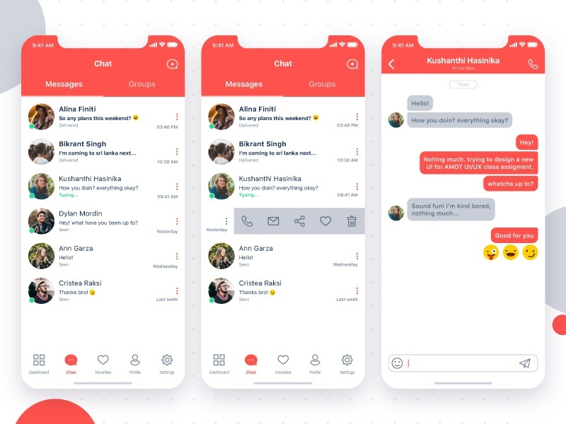 ChatApp UI by ArchpaulTech on Dribbble