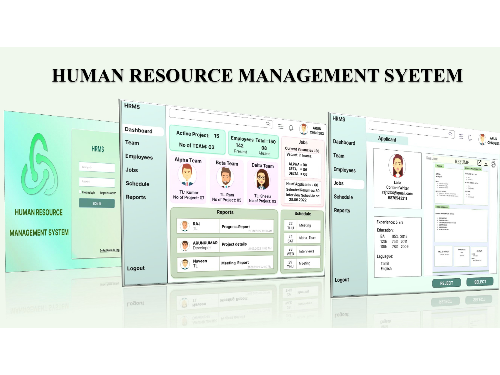 HR MANAGEMENT SYSTEM by ELAKKIYASELVAN S on Dribbble