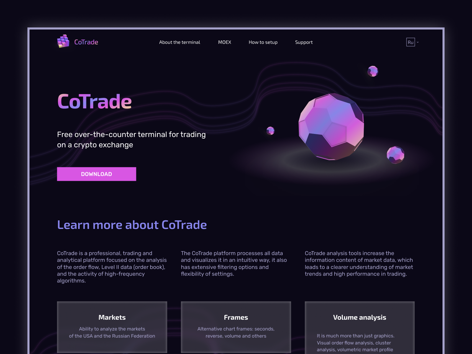 Trading terminal website concept by Anna Kuchuk on Dribbble