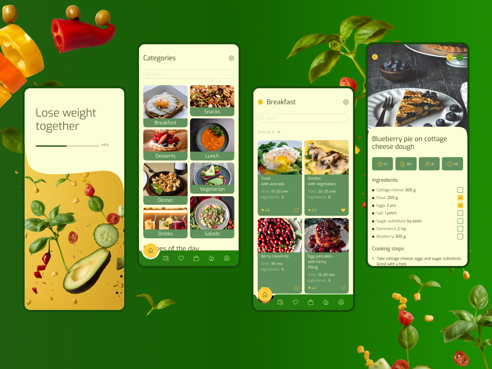 Lose weight together by Alexandra on Dribbble