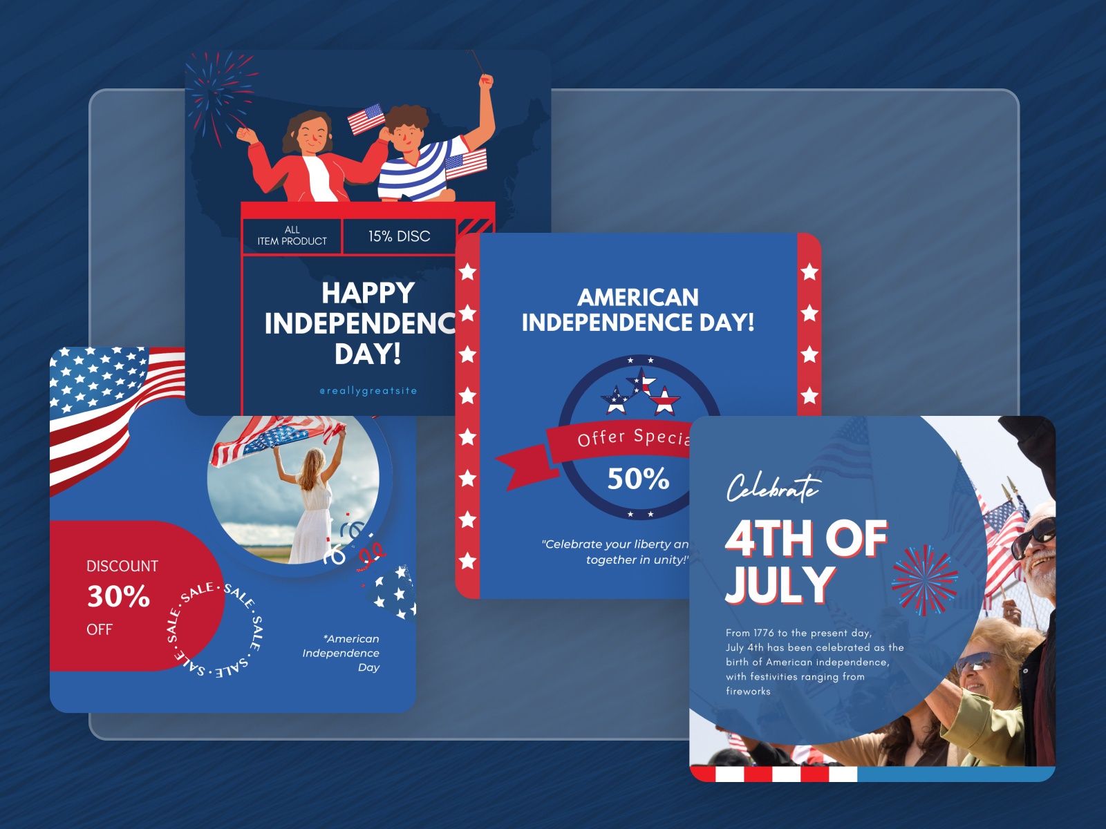 Happy American Day Canva Template by RRGraph on Dribbble